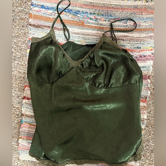 Mix It | Intimates & Sleepwear | Dark Green Fairycore Sink Slip Tank ...